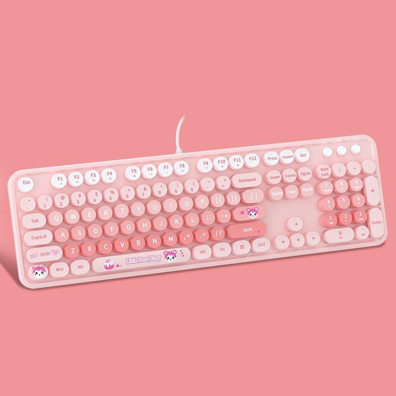 Ferris Hand sweet Wired Keyboard USB Male Feel Retro Mechanical Feel ...