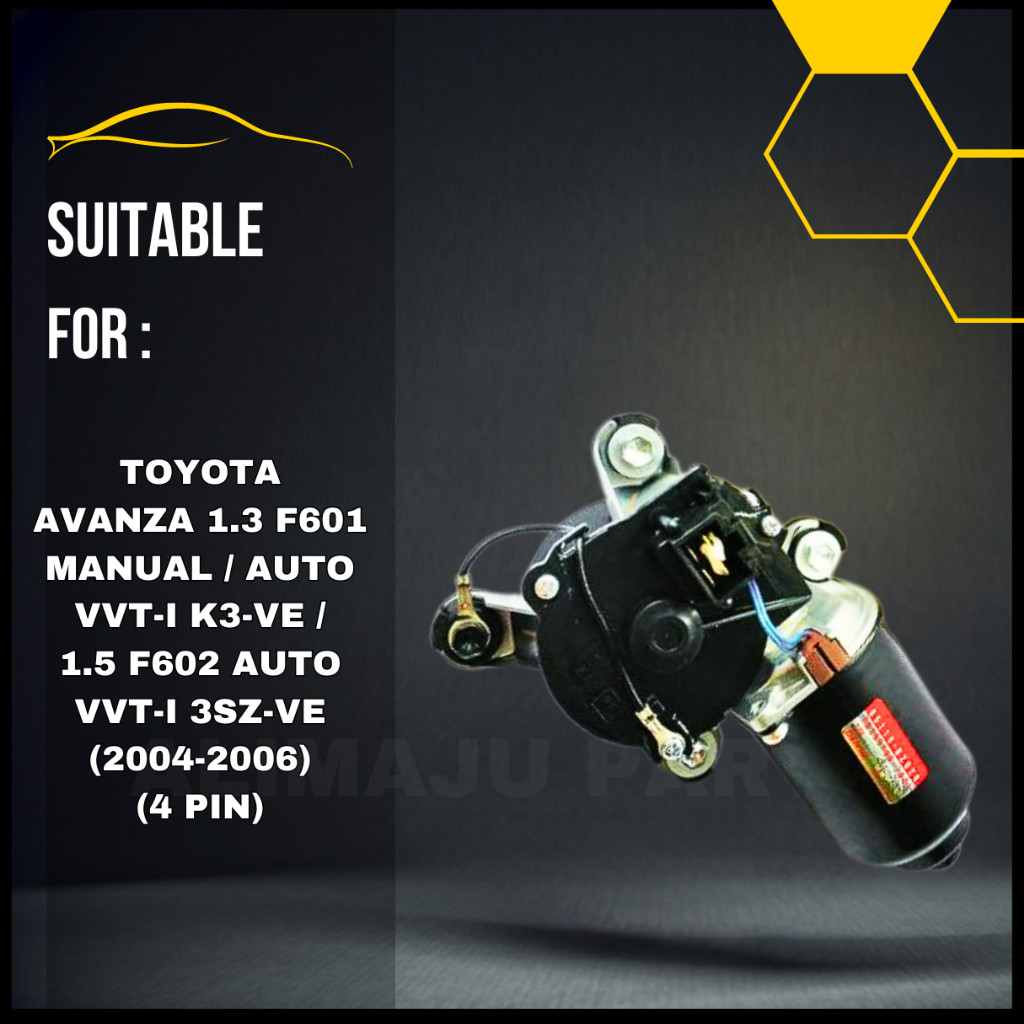 WIPER MOTOR TOYOTA AVANZA 1.3 F601 MANUAL / AUTO VVT-I K3-VE / 1.5 F602 ...