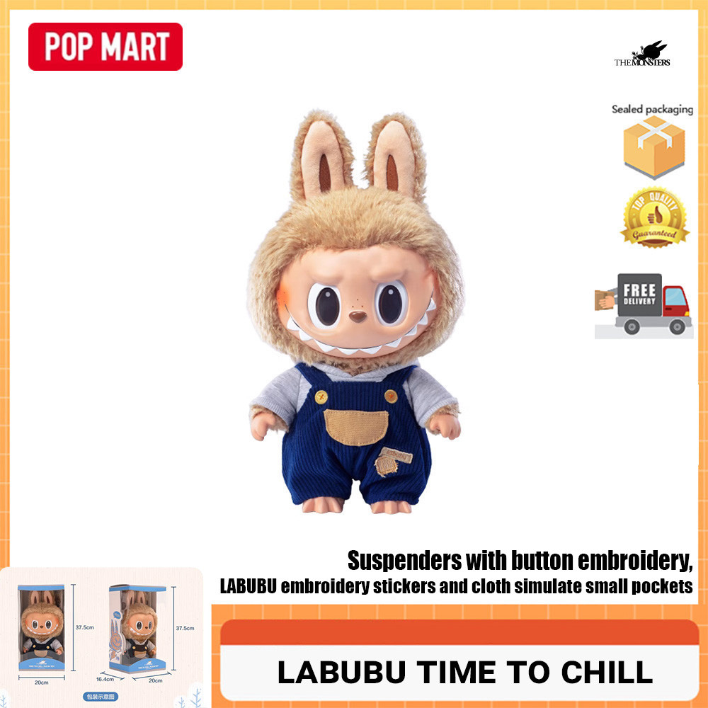 Pop MART LABUBU Time to chill Vinyl Plush Doll Cute LABUBU Gift Toy ...
