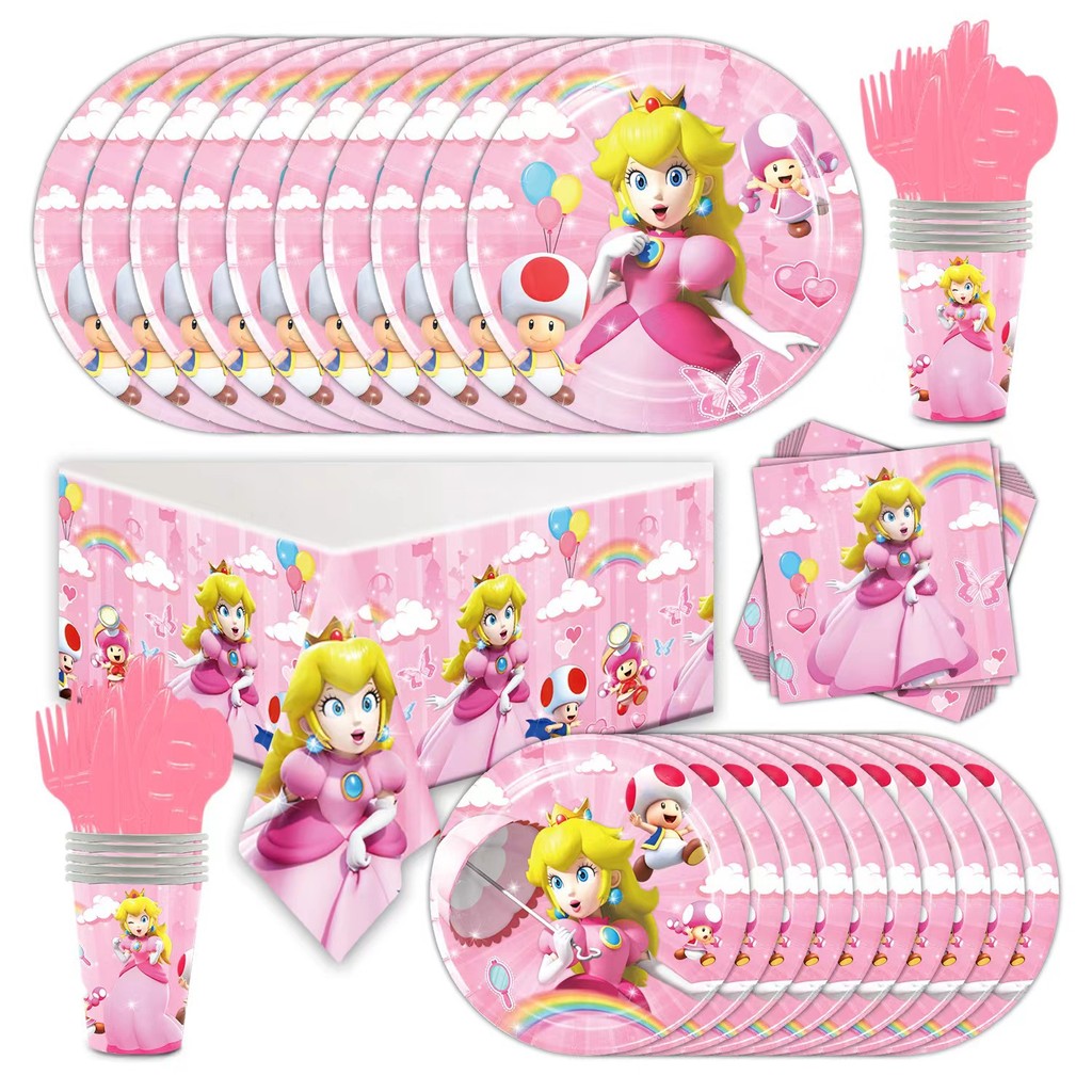 Super Mario Princess Peach Birthday Party Decoration Girls Mario ...