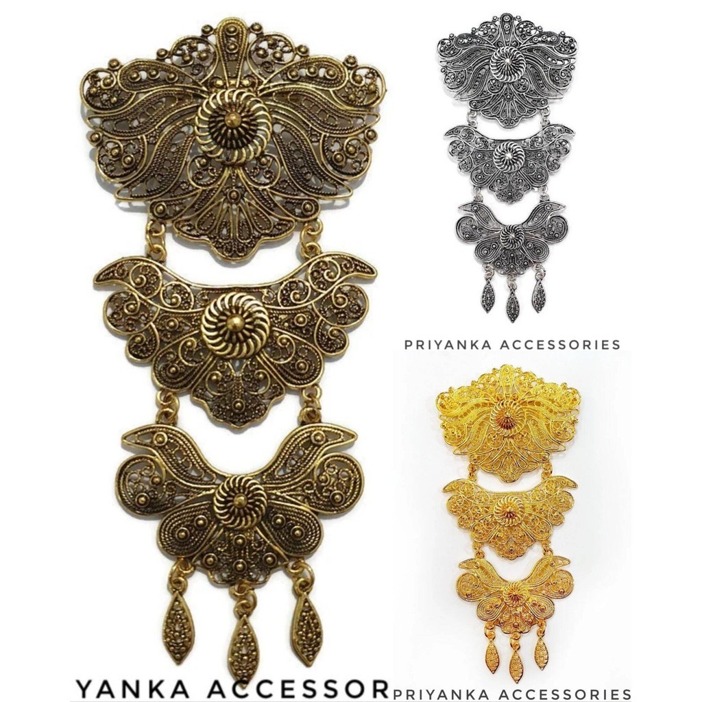 🔥 READY STOCK 🇲🇾🔥 Design E Brooch Kerongsang Kebaya 3 Layers Jewellery ...
