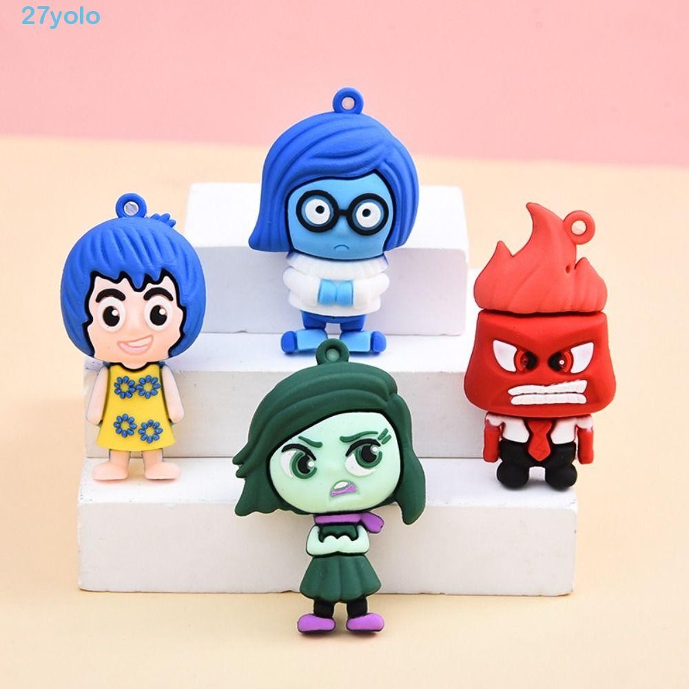 YOLO Anime Inside Out Figure Keyring, 3D Cartoon Figure Anime Inside ...