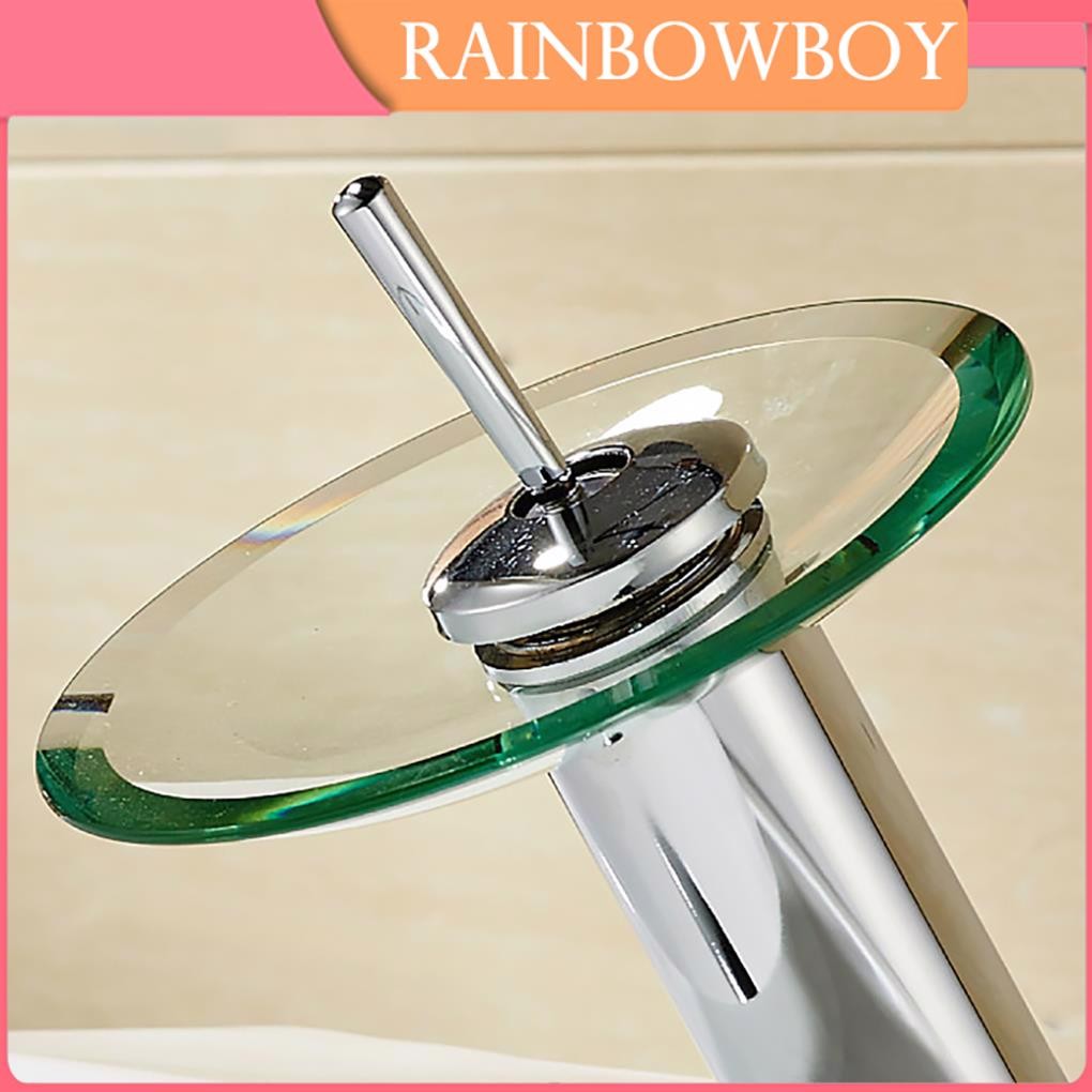 Waterfall Faucet Mixer Tap Chrome Polished Inlet Pipe Edge Glass Water ...