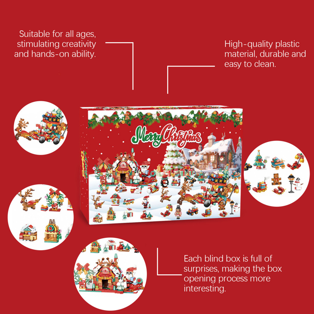 Advent Calendar Christmas Tree Blocks Christmas Tree Assembly Set ...