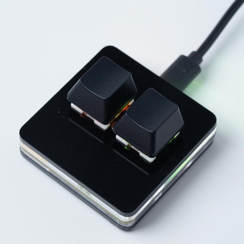 MAELOVE2 Black 2-key Mini Keyboard Copy Paste Custom Shortcut Different ...