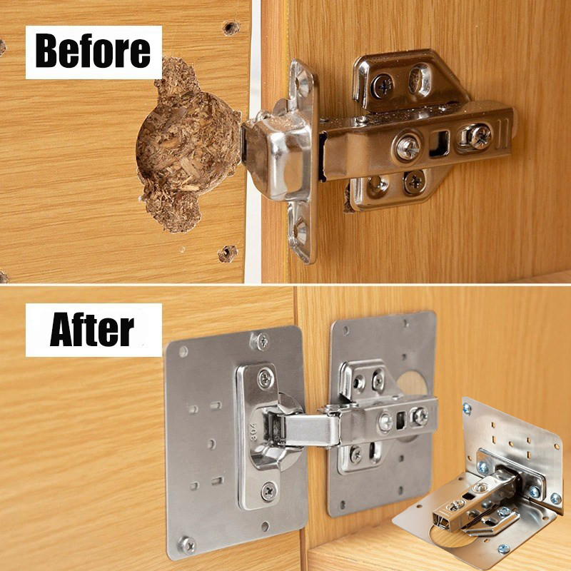 Home Door Cabinet Hinge 5/8 Hole Side Panel Damage Repair Drawer Hinge ...