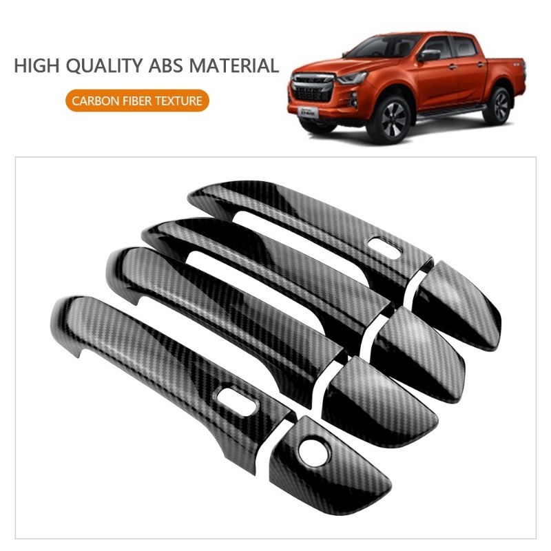 ISUZU D-MAX DMAX 2021-2023 Car Door Handle Bowl Cover Carbon Fiber Pattern Exterior Accessories ...
