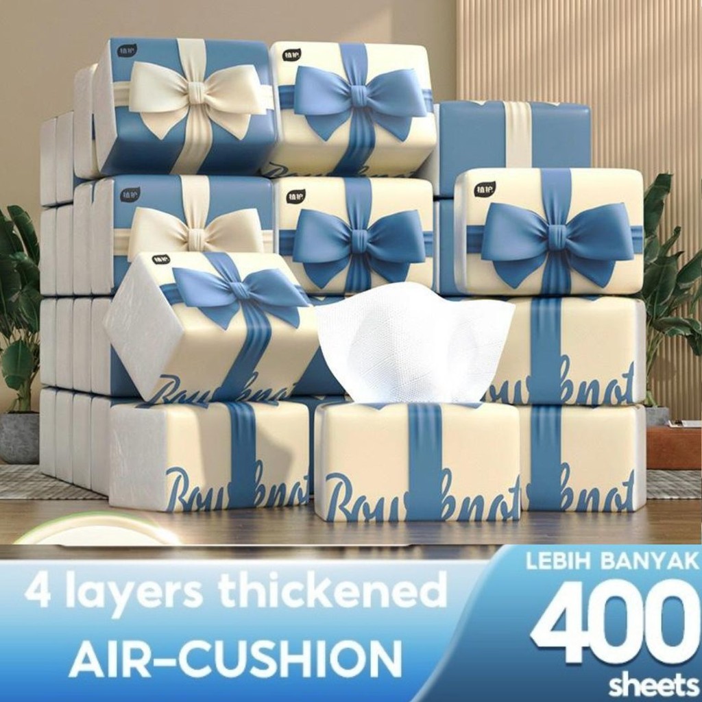 (400 Sheets x 20 Packs) Ribbon Tissue Paper Quality 4 Ply Thickening ...