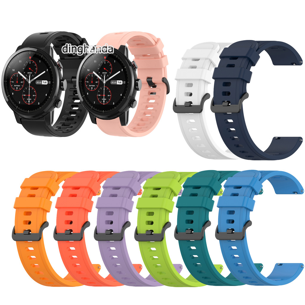 22MM Silicone Band Strap for Huami Amazfit GTR4 3 pro 2 2e Stratos 2 2S ...