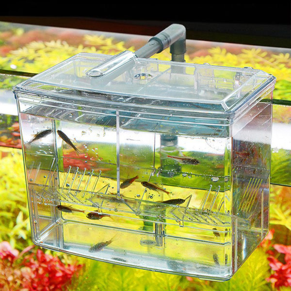 HOT Aquarium Fish Breeding Box For Fish Tank External Hanging Pneumatic ...