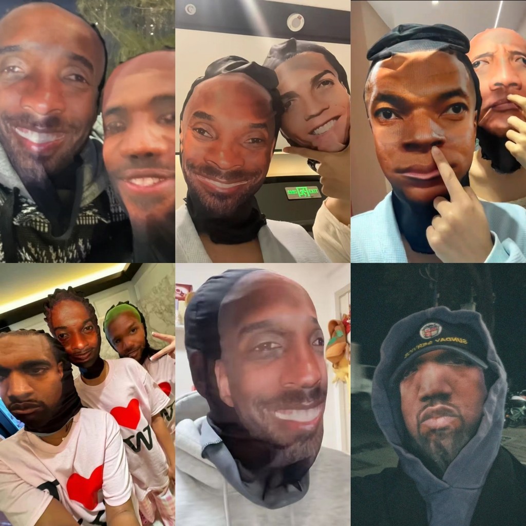 🔥3D Printed Mask Funny Full Face Mask Kobe/cristiano Ronaldo Celebrity ...