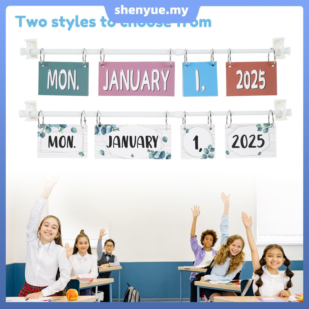 Flip Calendar with Adjustable Holder Colorful Calendar Bulletin Board ...