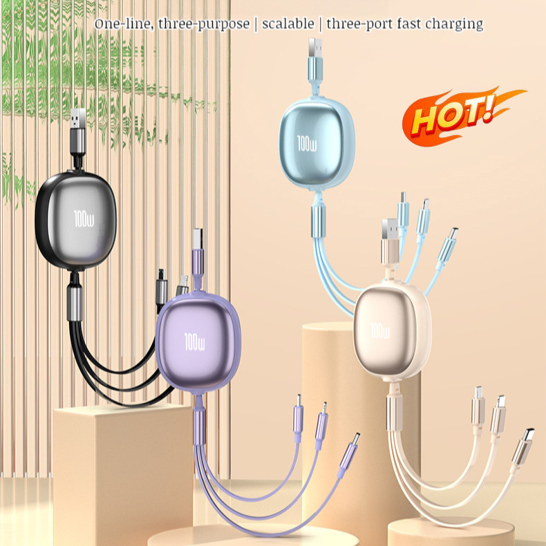 [100w Super Fast Charging]Retractable Aluminum Super Fast Charger Cable ...