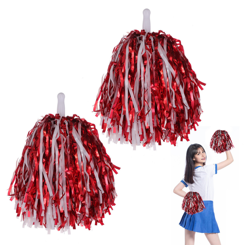 SIM| Team Spirit Pom Poms Shiny Cheerleading Pom Poms Shiny Metallic ...