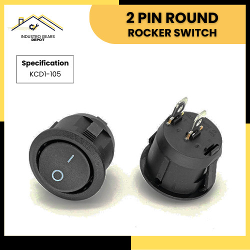IGD || Universal Round Rocker Switch On/Off Button AC 6A/250V 10A/125V ...