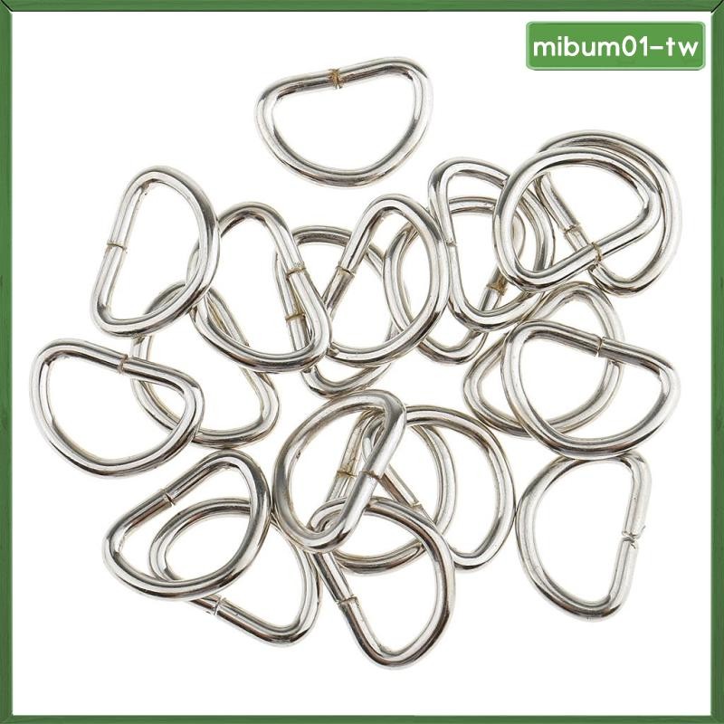 [MibumadTW] 100pcs Metal D Rings Webbing Buckles Strapping Belts Bags ...