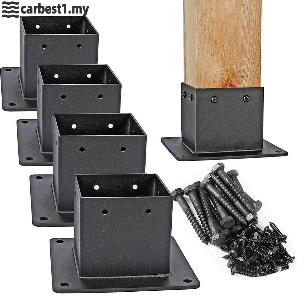 [ARBES-MY]Easy Installation Metal 4x4 Post Brackets Set Perfect for ...