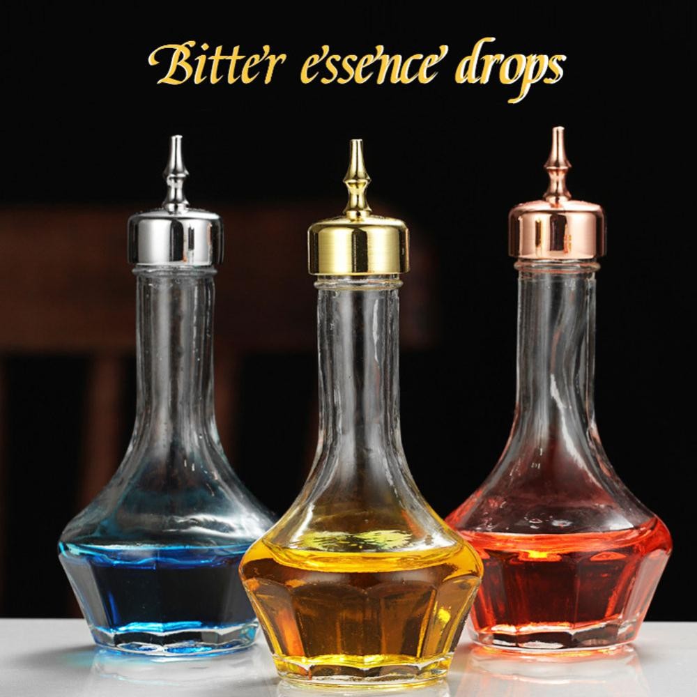 QUENNA Cocktail Bitters Bottles With Stainless Steel Cap Vintage ...