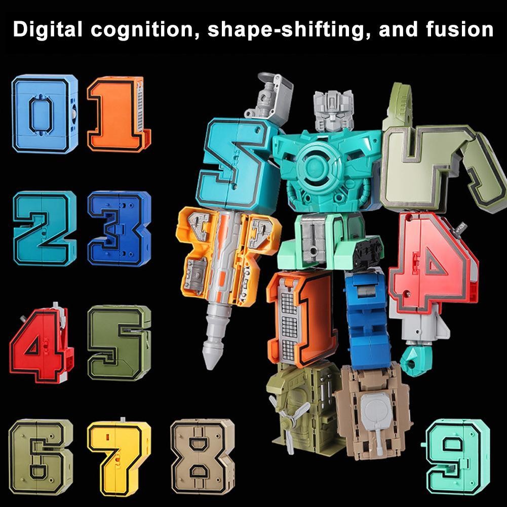 Digital Robot Toy Set Diy Assembly Digital Children's Car Toy ...