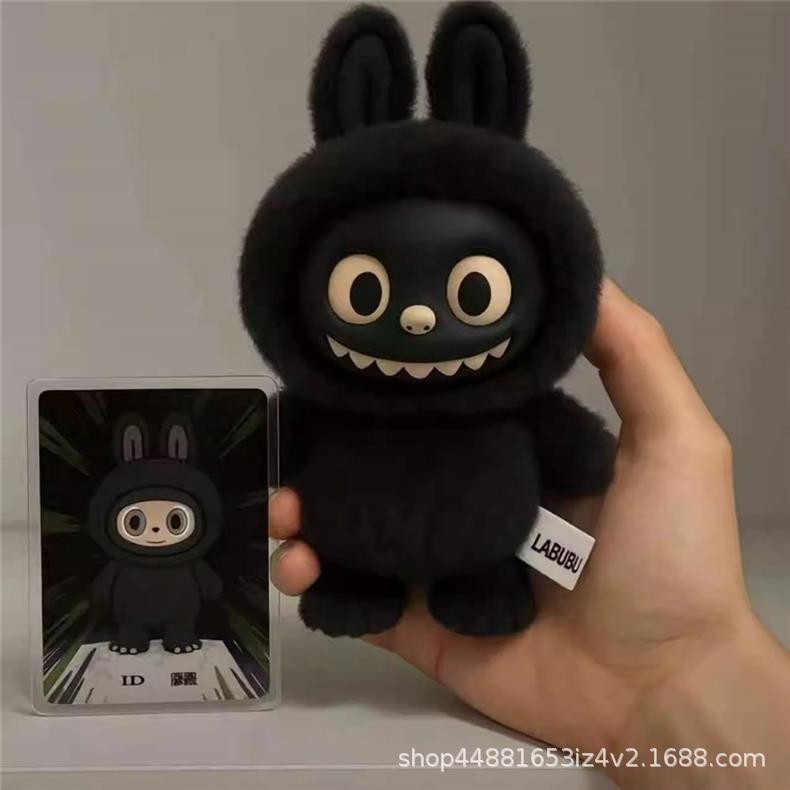 African Version Black Skin Labubu Cute Black Briquettes Plush Doll Toy ...