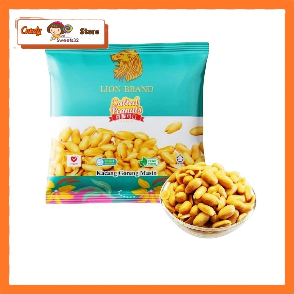 500g Lion Brand Salted Peanuts / Kacang Goreng Masin HALAL | Shopee ...