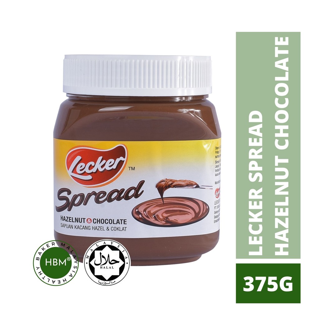 LECKER SPREAD HAZELNUT CHOCOLATE 375G / COKLAT HAZELNUT / HALAL ...