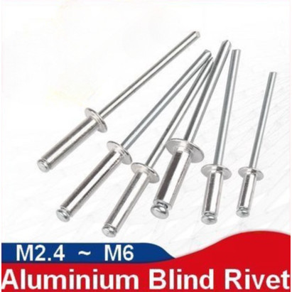 (50pcs) Aluminum HEAD Blind Rivet Pin Rivet Nail Galvanized iron M2.4 ...