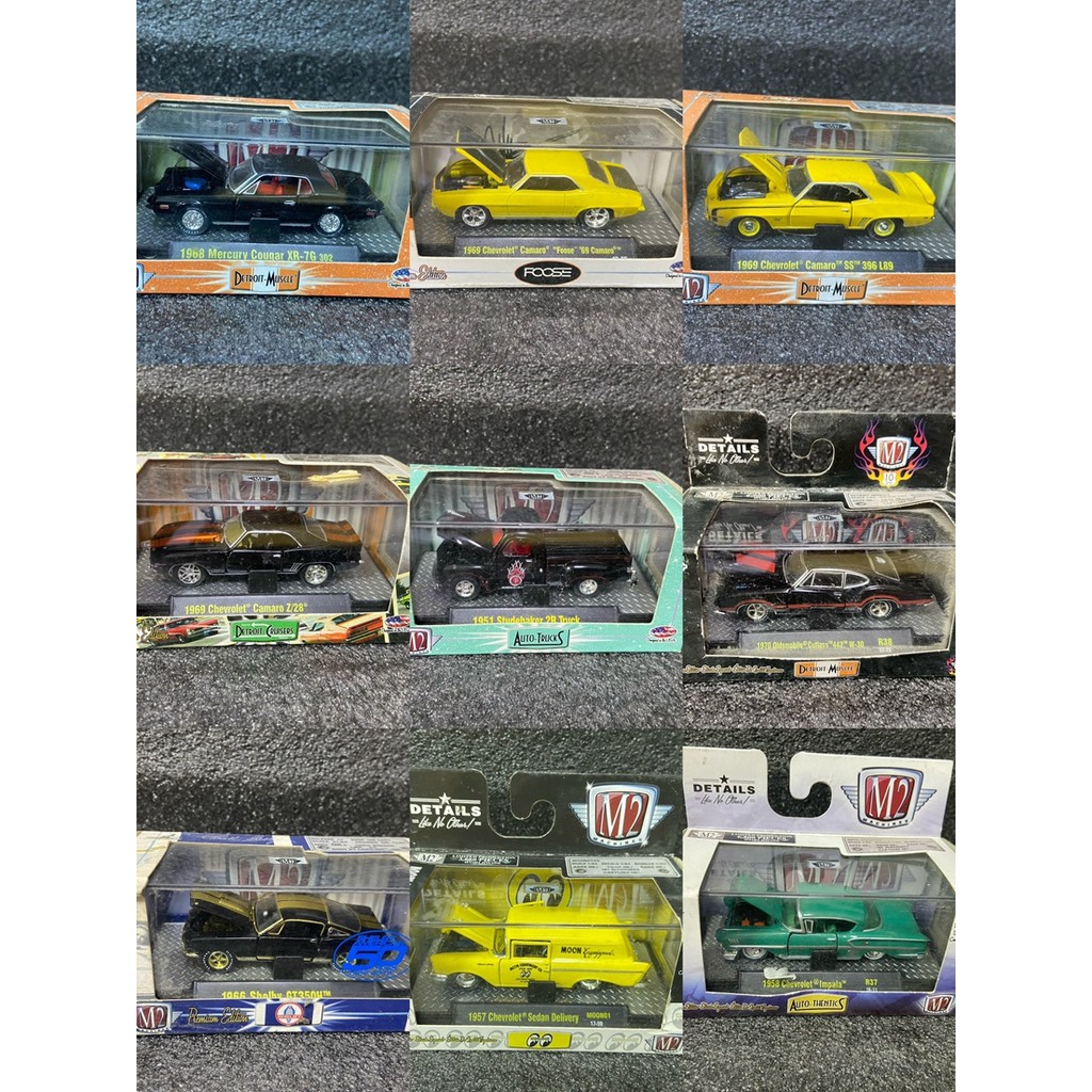 M2 1/64 Ford Mustang Chevrolet Comaro Pika Sports Car Classic Car Alloy ...