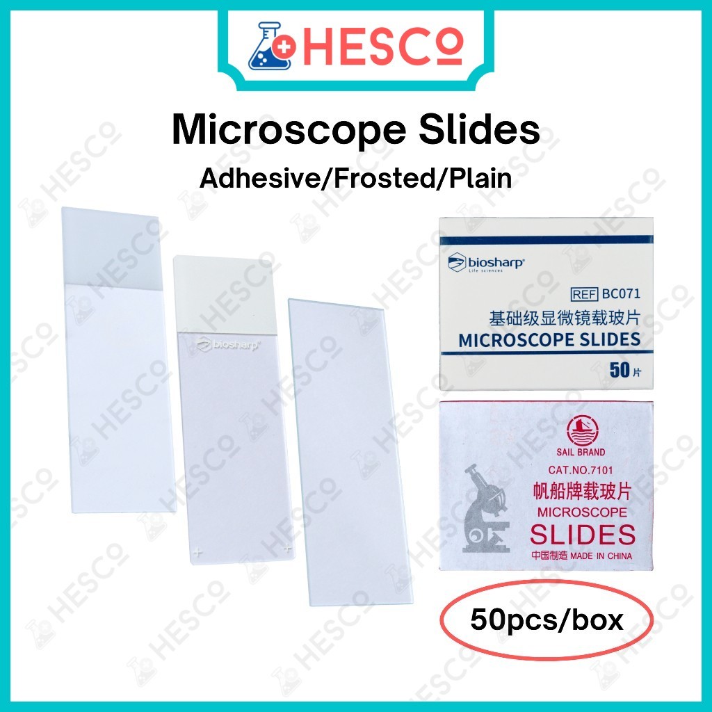 Microscope Slides Plain, Adhesion, Single Frost – 50pcs/box, Glass ...