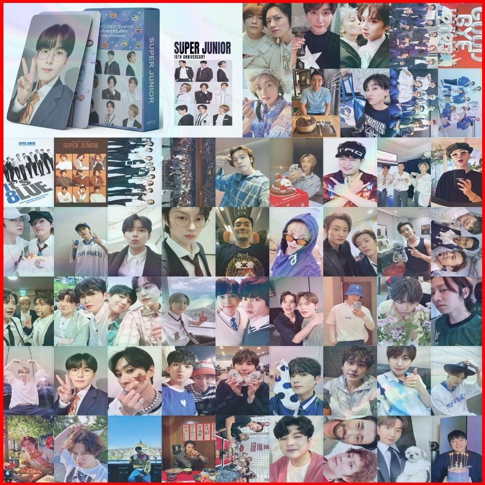 SQ1 55PCS/Set SUPER JUNIOR Lee Teuk Kim HeeChul Star Peripheral Card ...
