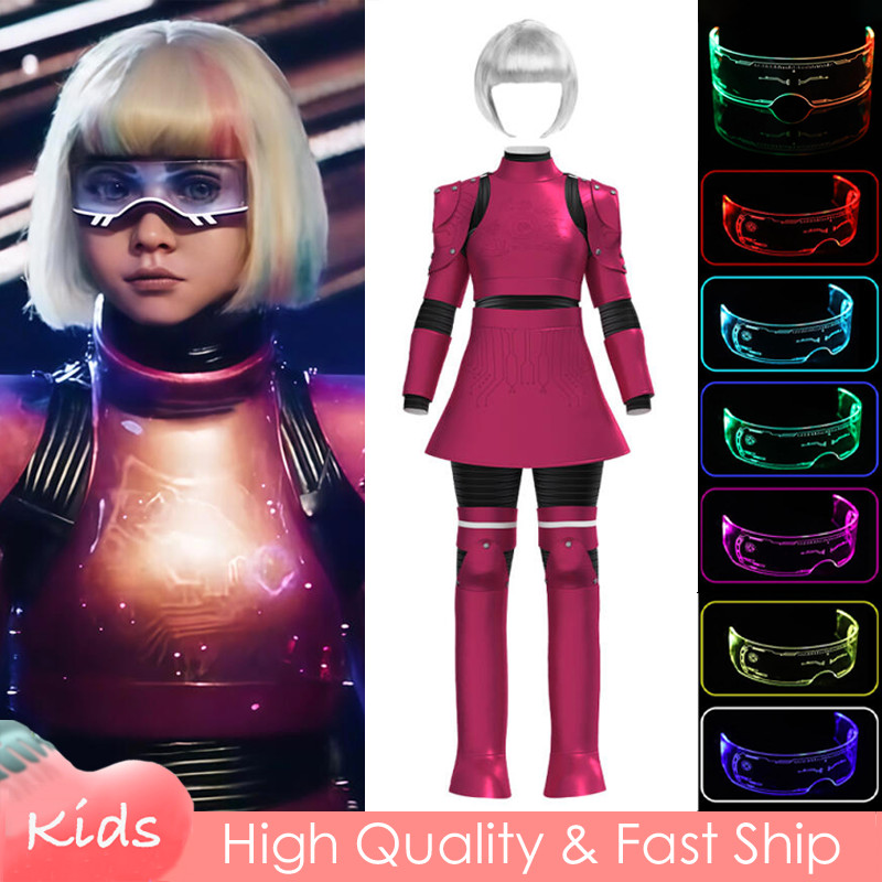 M3GAN Megan 2.0 Cosplay Costume Black Jumpsuit Rose Mesh Combat Suit ...