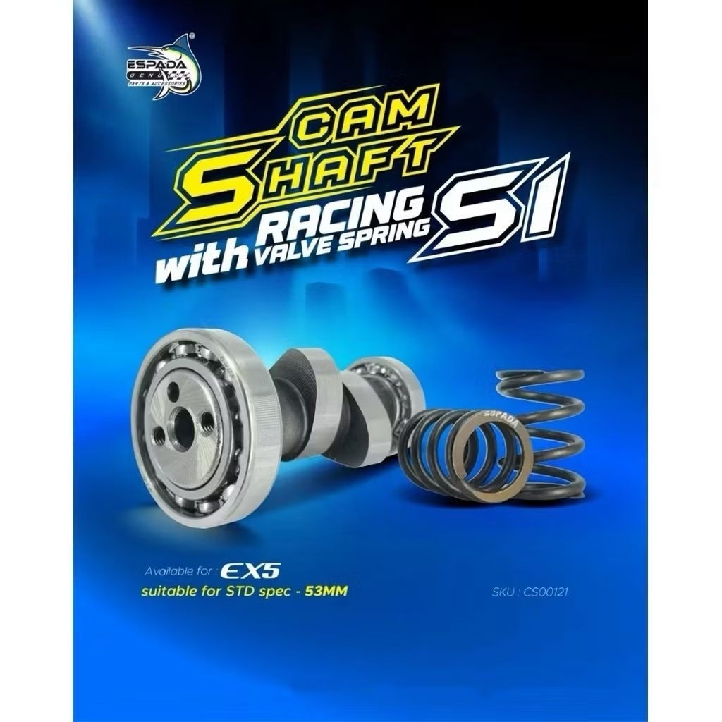 COMBO (STAGE 1) ESPADA EX5 DREAM RACING CAMSHAFT S1 CAM SHAFT + VALVE ...
