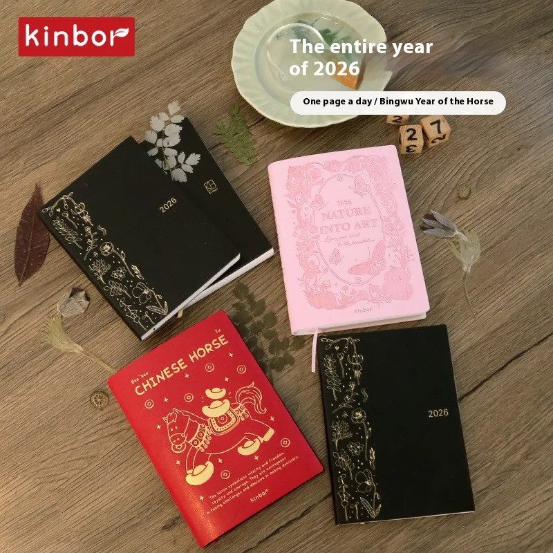 Kinbor Notebook 2026 Planner A5 A6 Full Year Agenda Schedule Daily ...