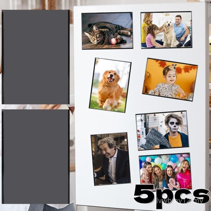 5 Keping Bingkai Foto Lutsinar Bingkai Paparan Magnet PVC Poster ...