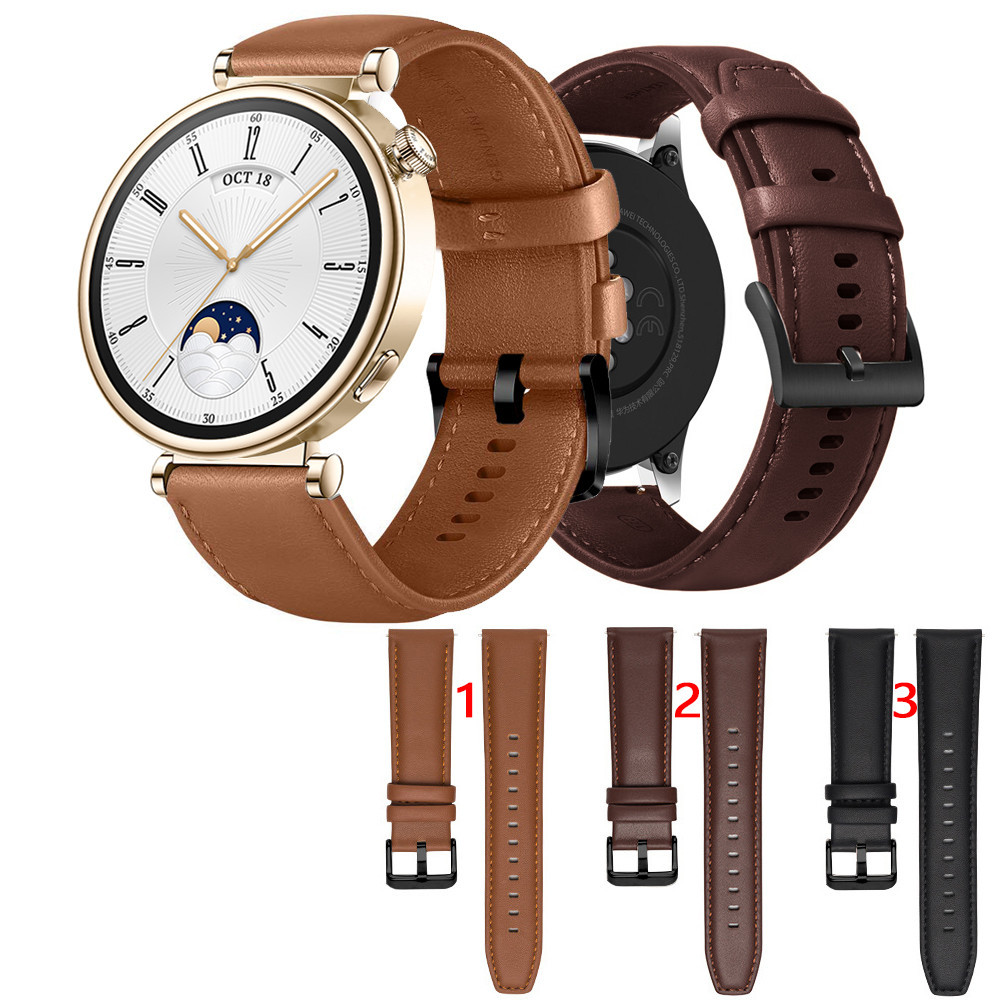 18mm Leather Strap For Huawei Watch GT5 GT4 41mm | Shopee Malaysia