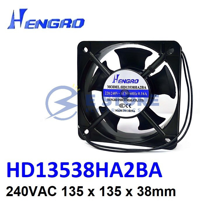 HENGRD 240VAC Axial Blower Fan with Ball Bearing 135 x 135 x 38mm (HD13538HA2BA) | Shopee Malaysia
