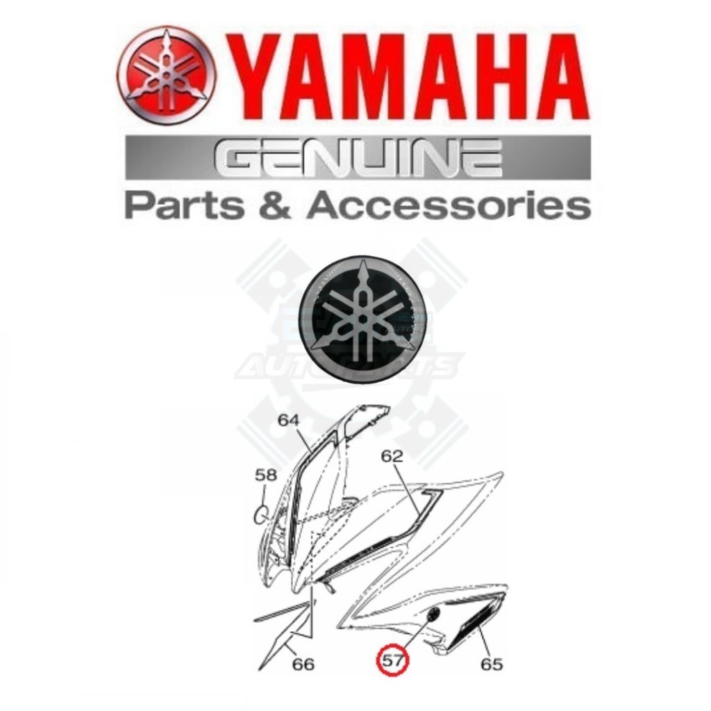 Yamaha Emblem Big ( 5P1-F175C-10 ) 100% Original Yamaha Nvx155 / Y15zr ...