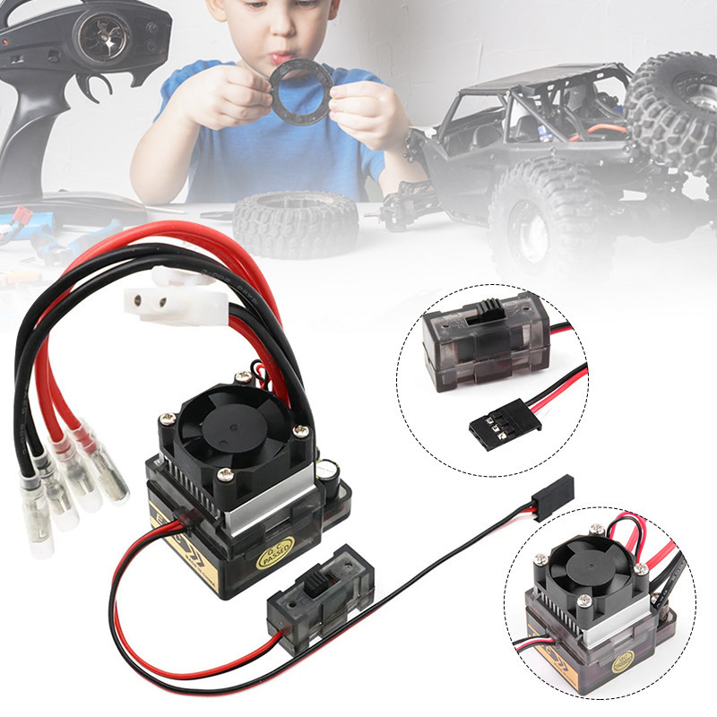 320A Double Way ESC Brush Motor Speed Controller With Fan for RC Car ...