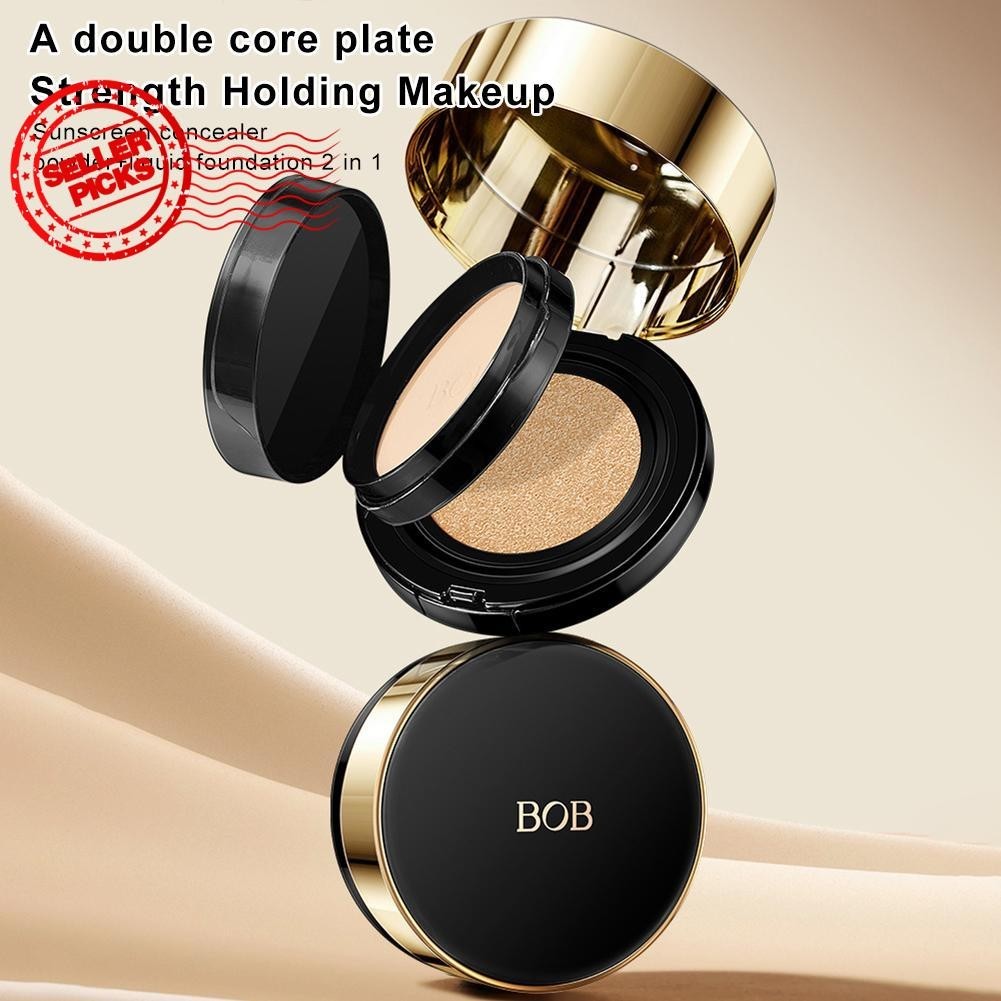 Double Cushion Compact Water Resistant Sunscreen Compact Concealer ...