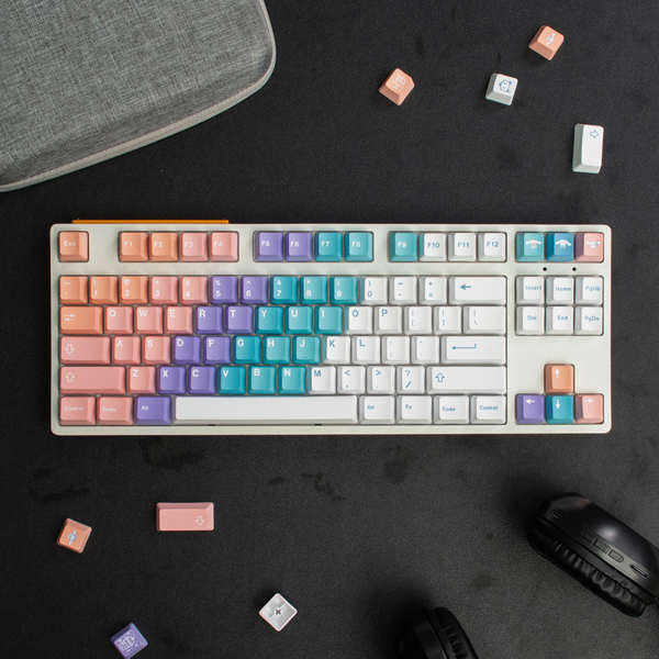 cherry mx keycaps Rainbow Gradient Keycaps Cherry Original Height PBT ...