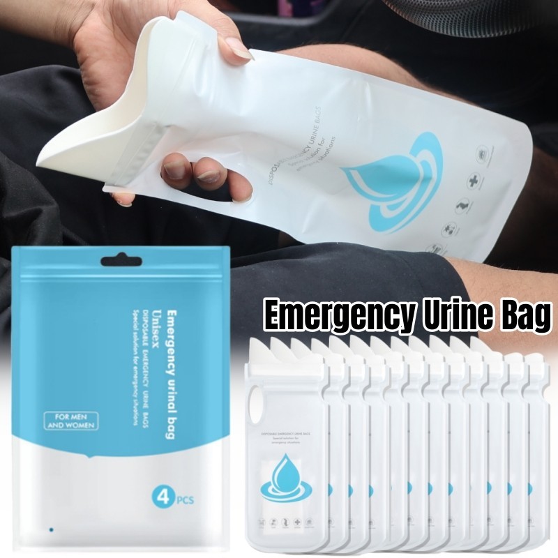 4Pcs/set Disposable Urine Toilet Bag - Car Emergency Urine Bag ...
