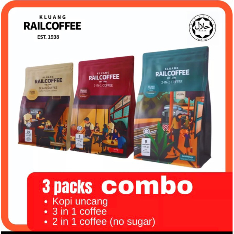 Railway original kopi Kluang Rail Coffee Combo Packs | Shopee Malaysia