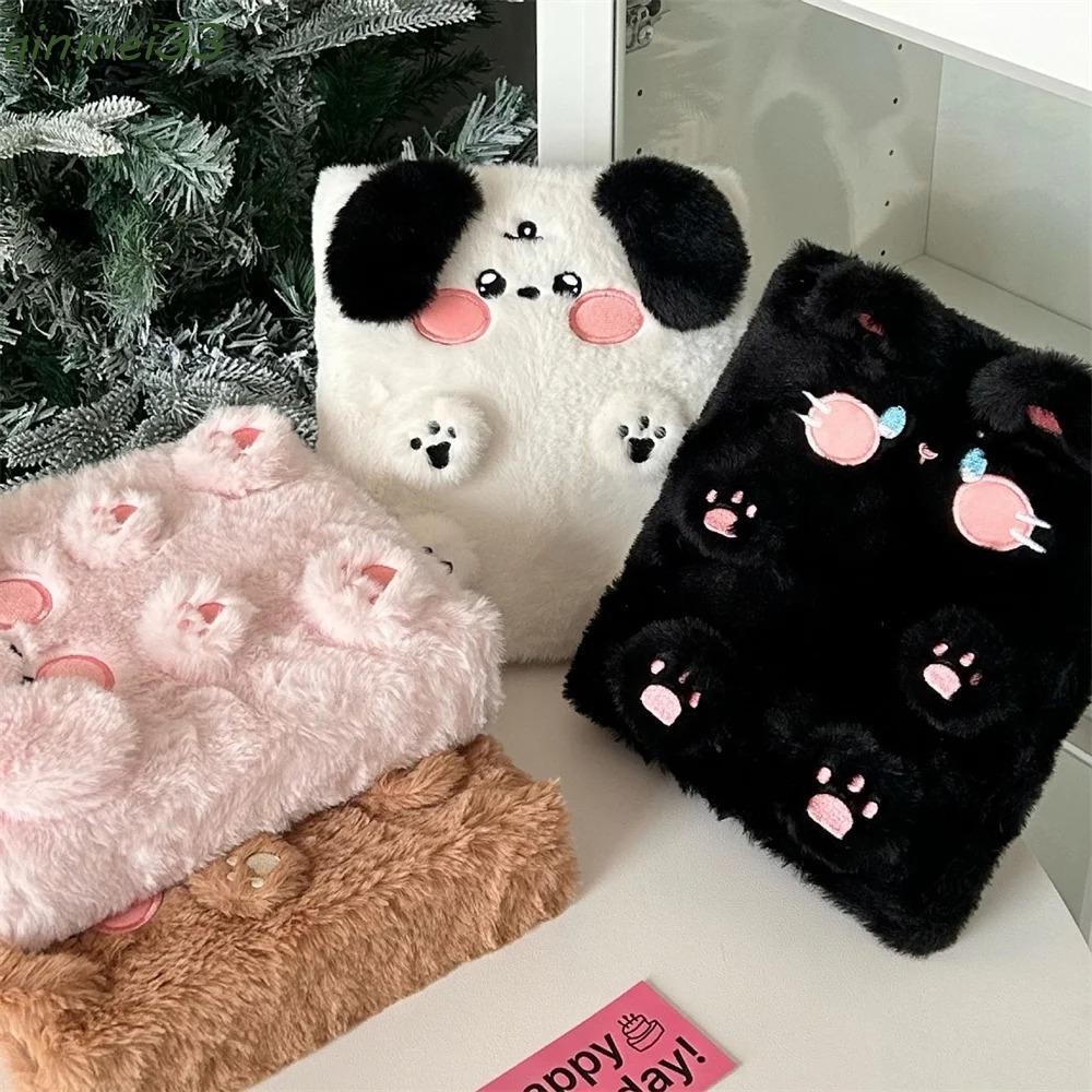 QINMEI Plush Binder Photocard Holder, Plush Binder Fluffy Bear Collect ...