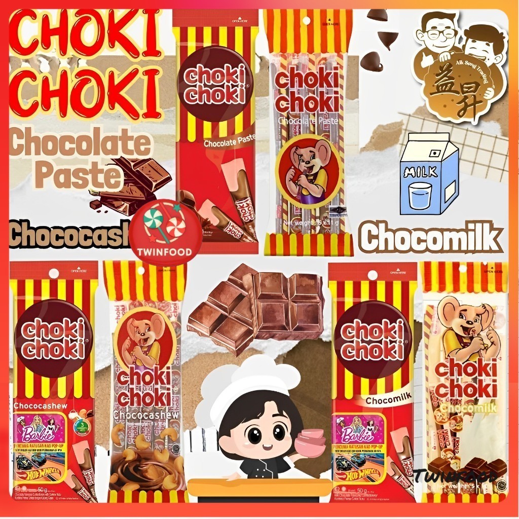 1pkt (5stick) - Choki Choki [Chocolate Paste Flavour / Chococashew ...