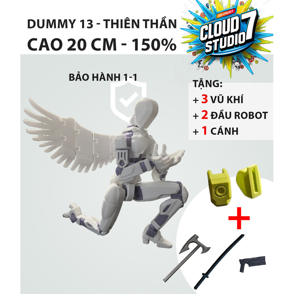 DUMMY 13 ANGELS 150% 20CM PRE-INSTALLED with full 3D printing, super ...
