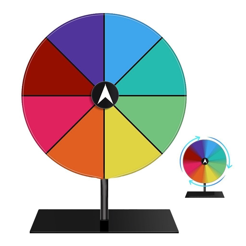 Acrylic Colorful Roulette Wheel erasable standing lottery turntable For ...
