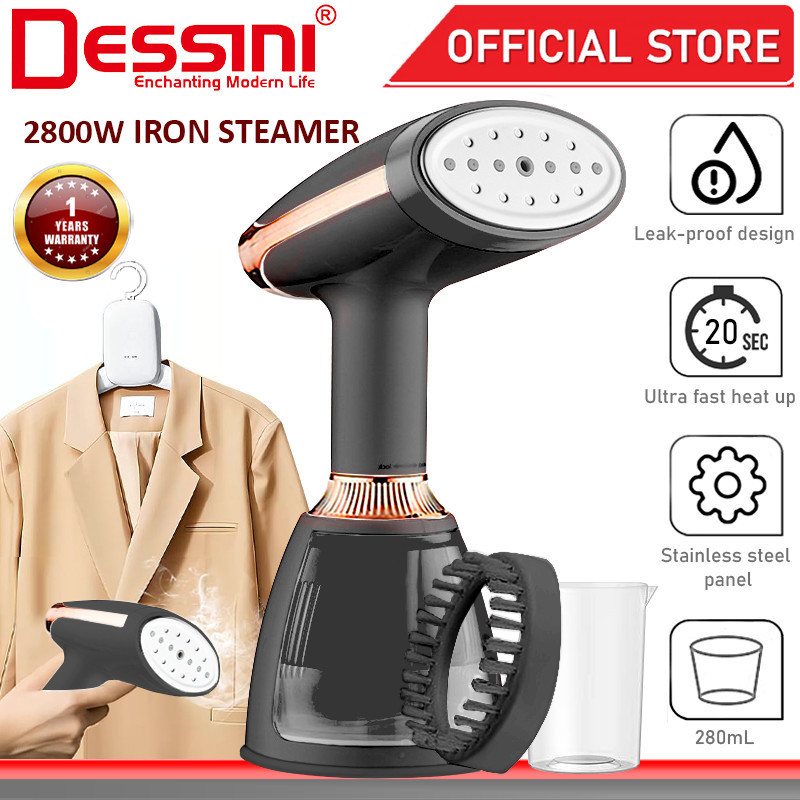 DESSINI ITALY 2800W Electric Ceramic Soleplate Garment Steam Iron ...