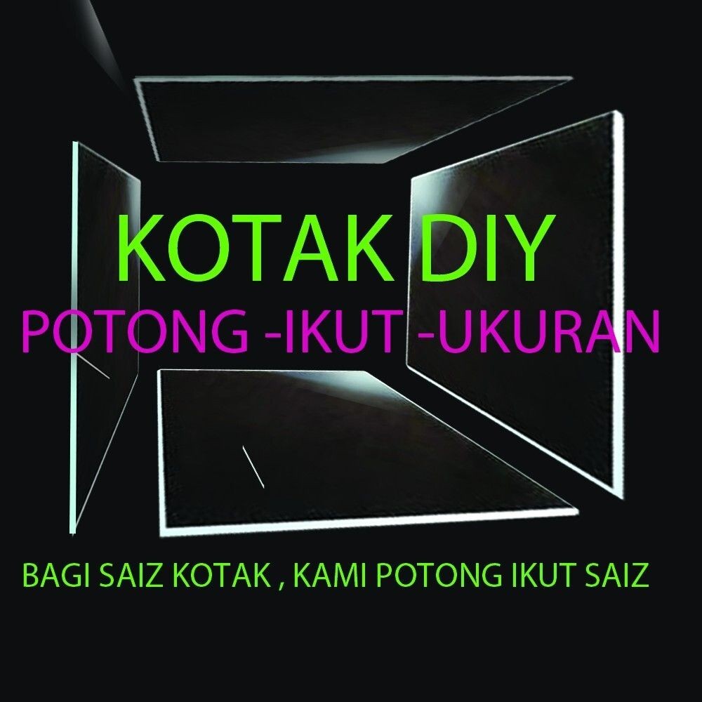 KOTAK ACRYLIC DIY, POTONG IKUT UKURAN, ACRYLIC BOX CUT TO SIZE, ACRYLIC ...