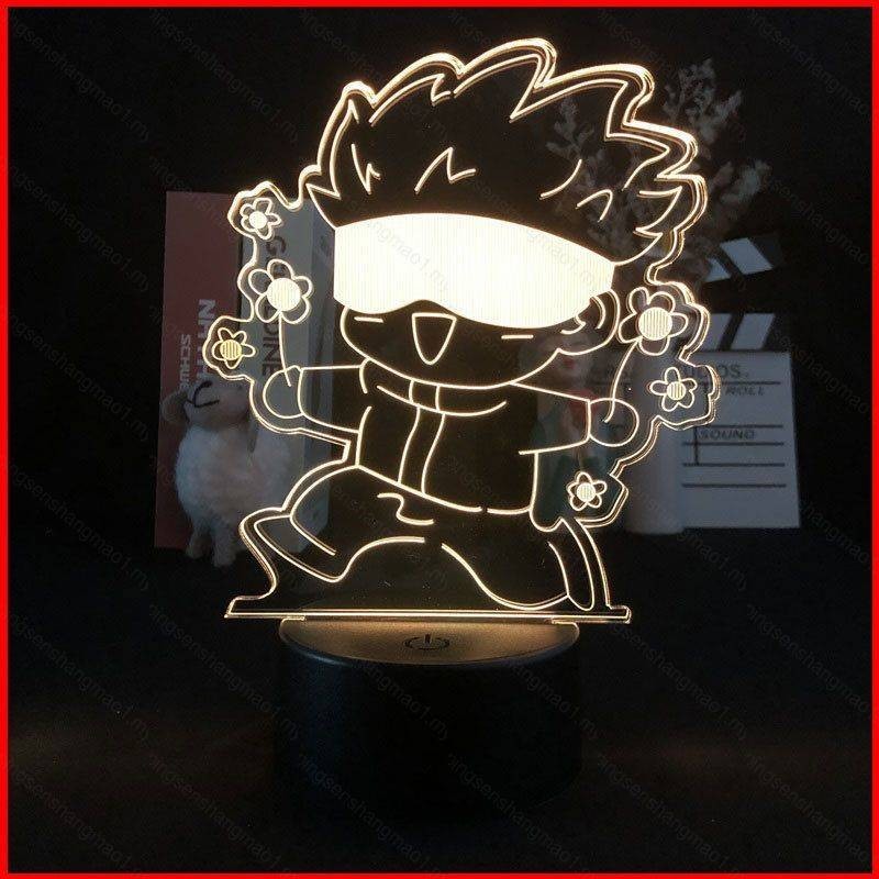 Flip Jujutsu Kaisen Night Light Anime Acrylic 3d Lamp Remote LED ...
