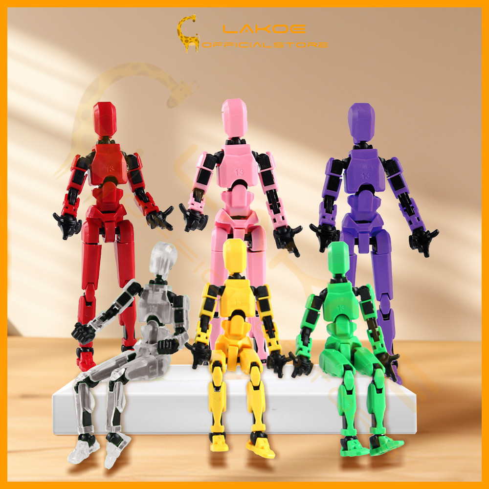 LAKOE Multi-Jointed Movable Robot Lucky 13 Action Figure 3D Printed ...